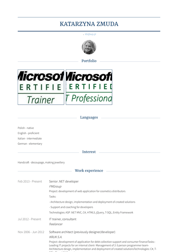 Senior .net Developer Resume Samples and Templates | VisualCV Senior .net Developer Resume Samples and Templates | VisualCV