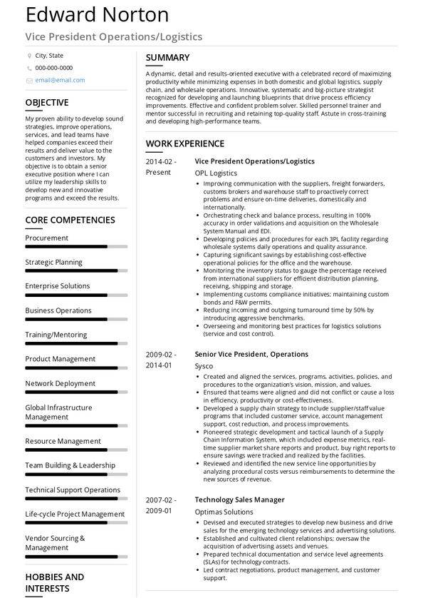 Vice President Of Marketing Resume Samples And Templates Visualcv